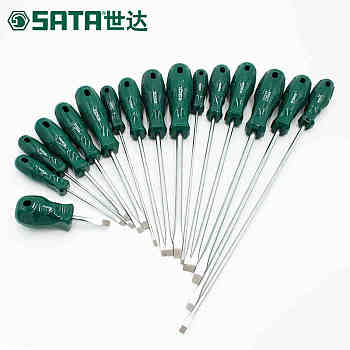 SATA/世达 A系列塑柄一字形螺丝批,平口螺丝刀,加磁螺丝刀批起子改锥世达一字螺丝刀,62202-实验室用品商城