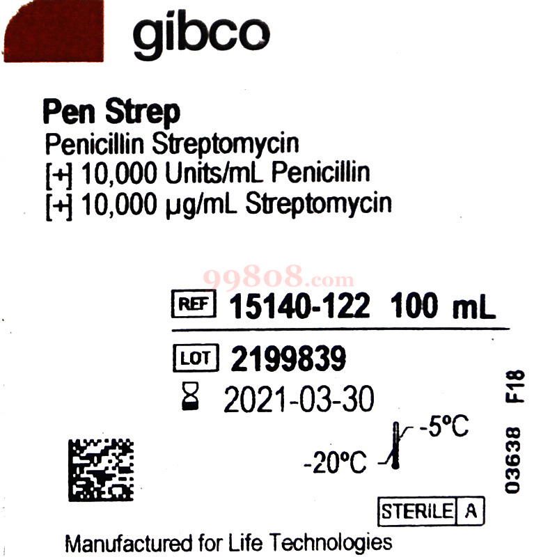 Gibco 青霉素-链毒素/PENICILLIN STREPTOMYCIN SOL,pen strep,15140-122-实验室用品商城