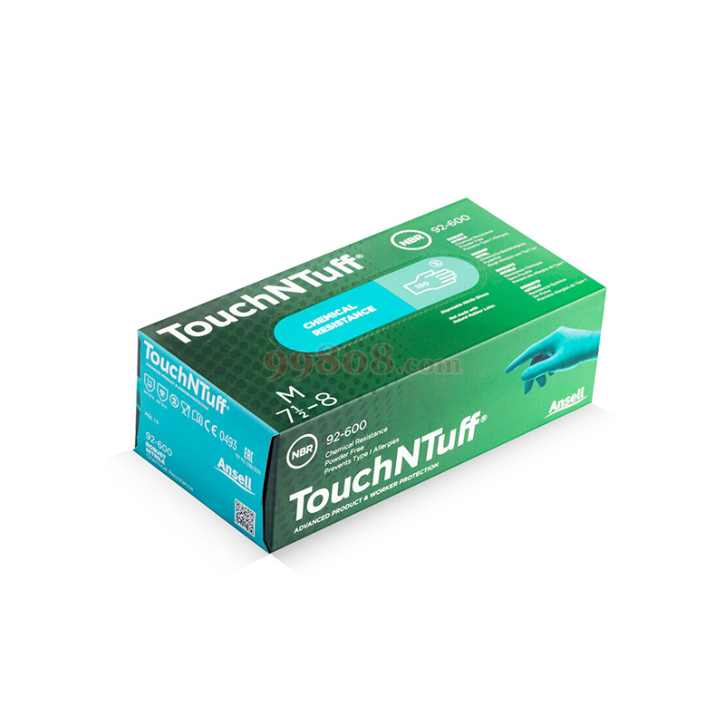 Ansell/安思尔 TouchNTuff一次性丁腈手套,92600,92-600-M-实验室用品商城
