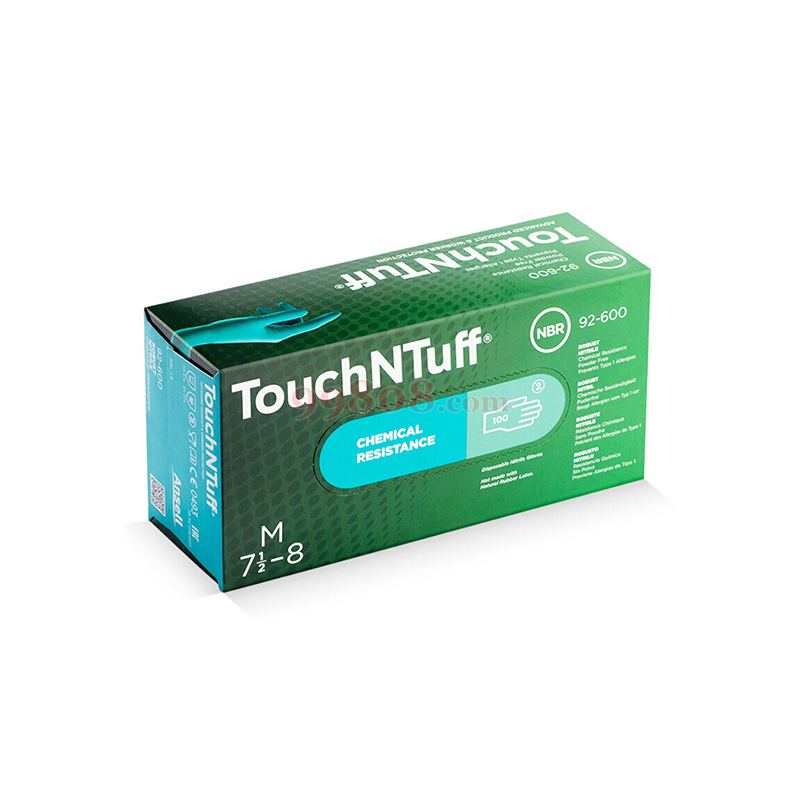 Ansell/安思尔 TouchNTuff一次性丁腈手套,92600,92-600-M-实验室用品商城