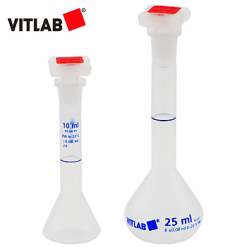 VITLAB 塑料容量瓶B级 NS塞（PP）,PP容量瓶,677941-实验室用品商城