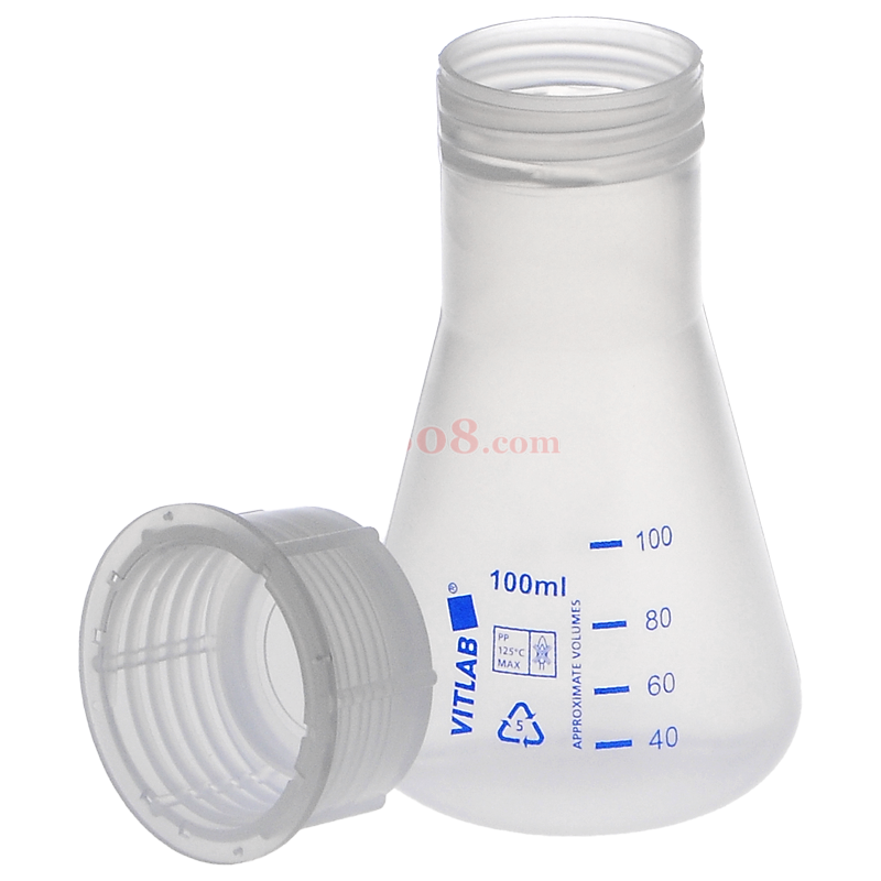 VITLAB 三角烧瓶(PP)GL盖子,PP锥形瓶,VITLAB塑料三角烧瓶,VITLAB塑料锥形瓶,VITLAB塑料锥形瓶,VITLABPMP锥形瓶, ,567941-实验室用品商城