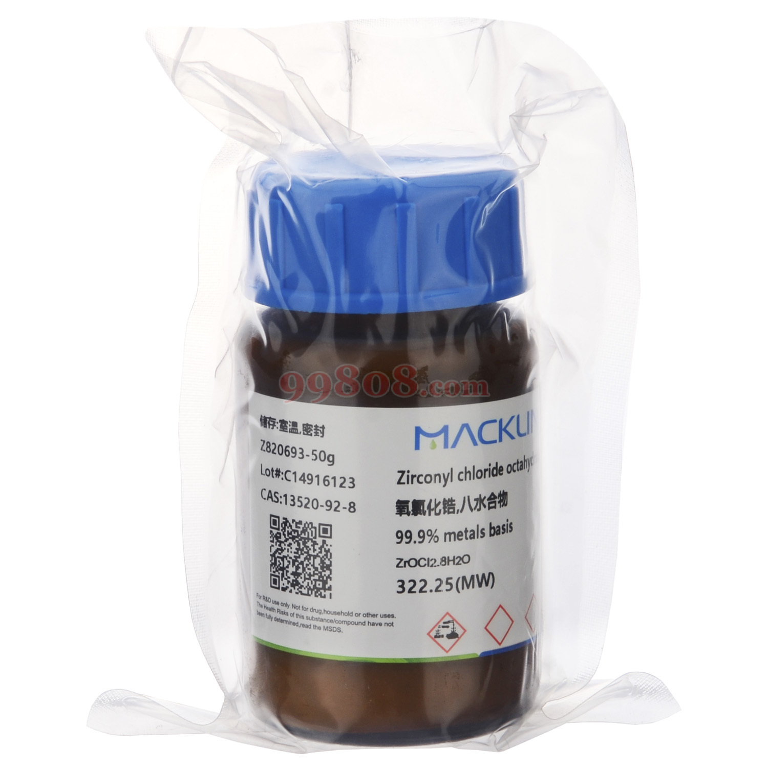 Macklin/麦克林 氧氯化锆，八水合物 密封,Zirconyl chloride octahydrate 氯氧化锆，八水 ;二氯氧化锆，次 ...
