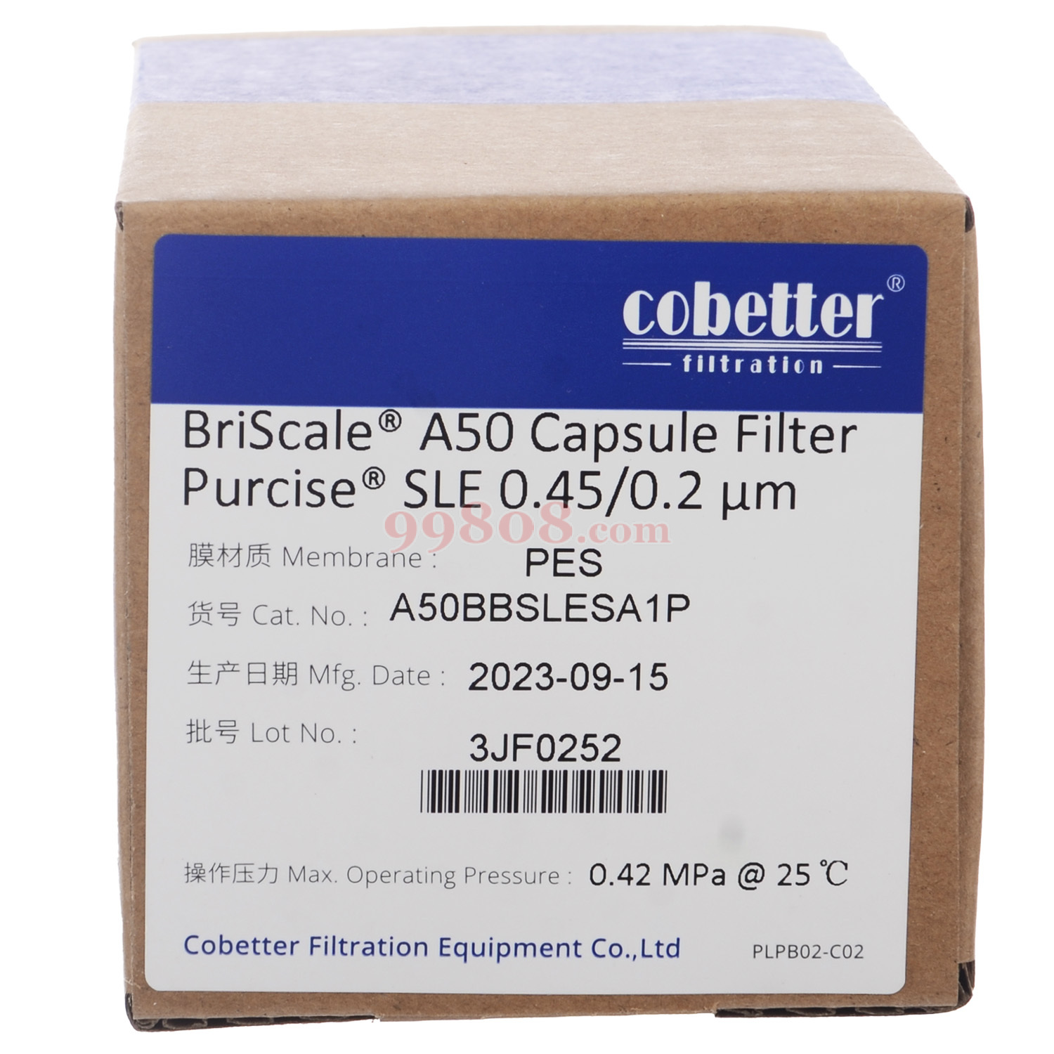 COBETTER/科百特 A50碟形液体过滤器 ,可高压蒸汽灭菌 除菌过滤；血清、血液制品过滤；除支原体过滤,-实验室用品商城