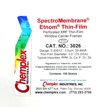 Chemplex 光学分析XRF样品薄膜,SpectroMembrane Etnome Thin-Film 光学分析迈拉膜ROHS测试膜XRF ...