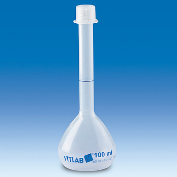 VITLAB 塑料容量瓶B级 旋盖（PP）,673891-实验室用品商城