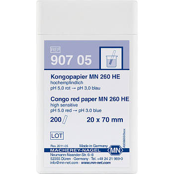 MN/德国 Qualitative pH test paper Congo paper MN 260 HE, pH: 5.0–3.0 ...