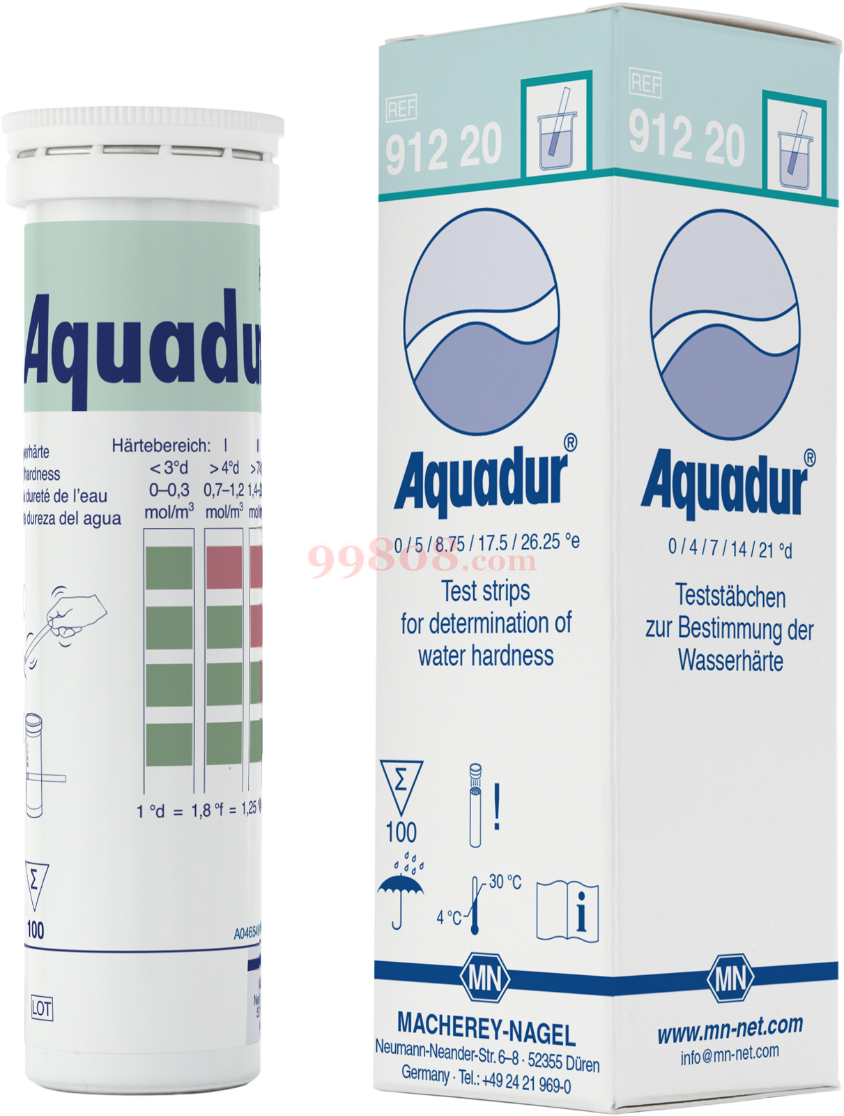 MN/德国 AQUADUR 4–21, for water hardness, box,91220-实验室用品商城