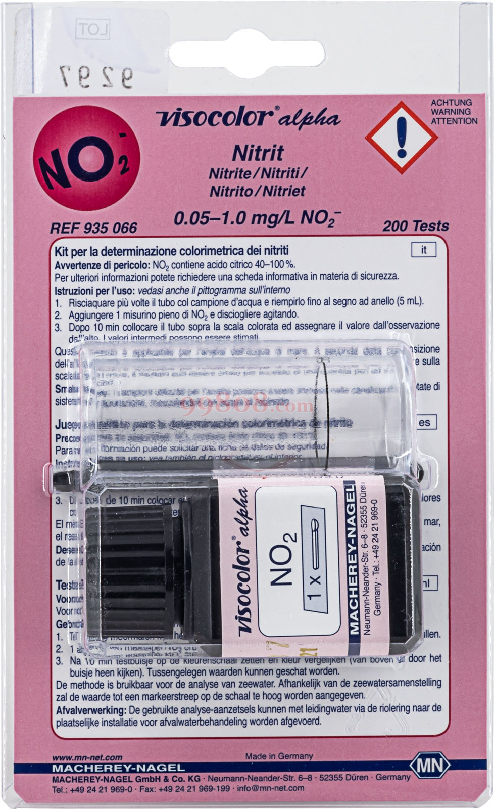 MN/德国 Colorimetric test kit VISOCOLOR alpha Nitrite,935066-实验室用品商城