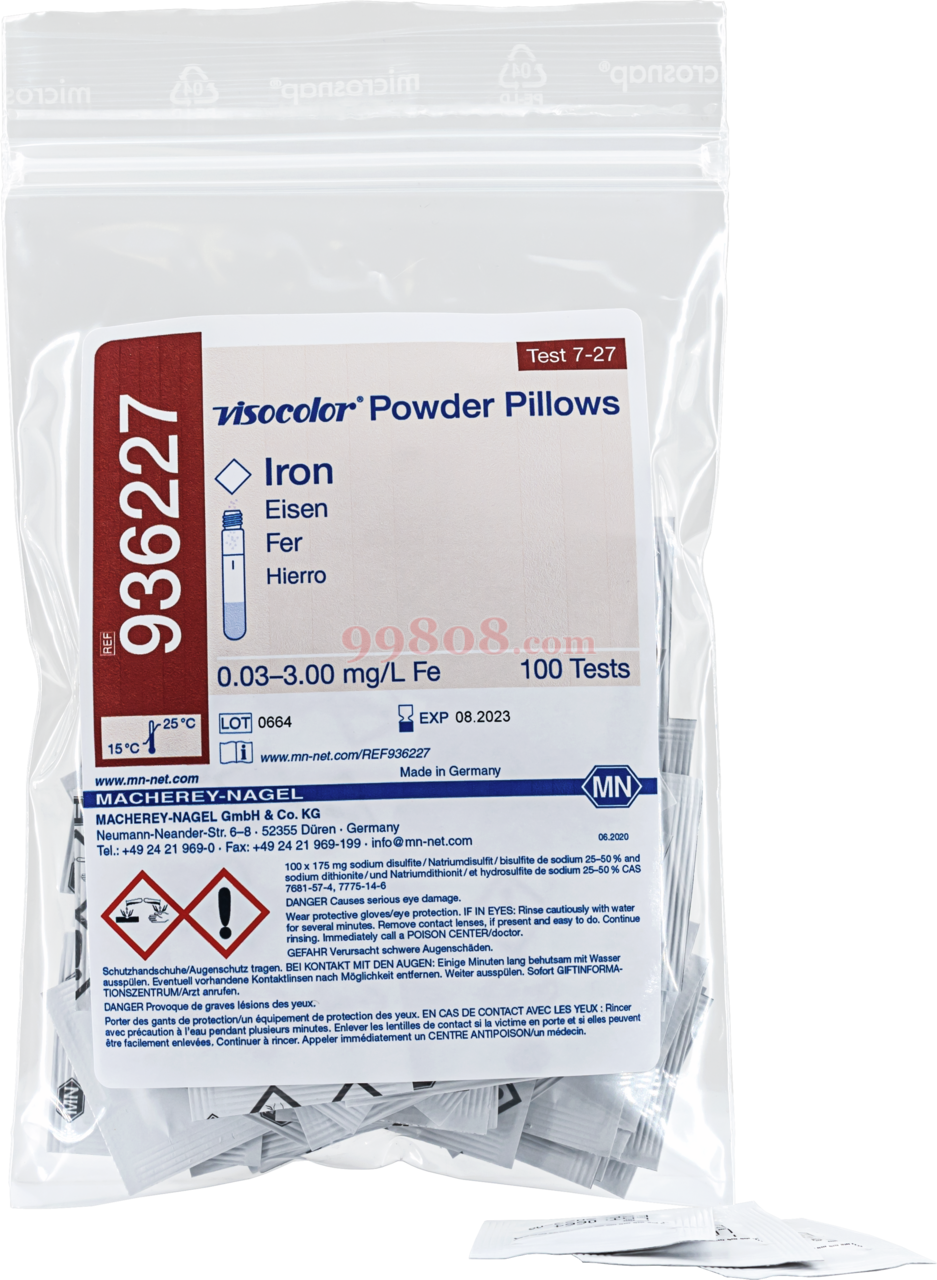 MN/德国 Reagents VISOCOLOR Powder Pillows Iron, photometric test,936227 ...