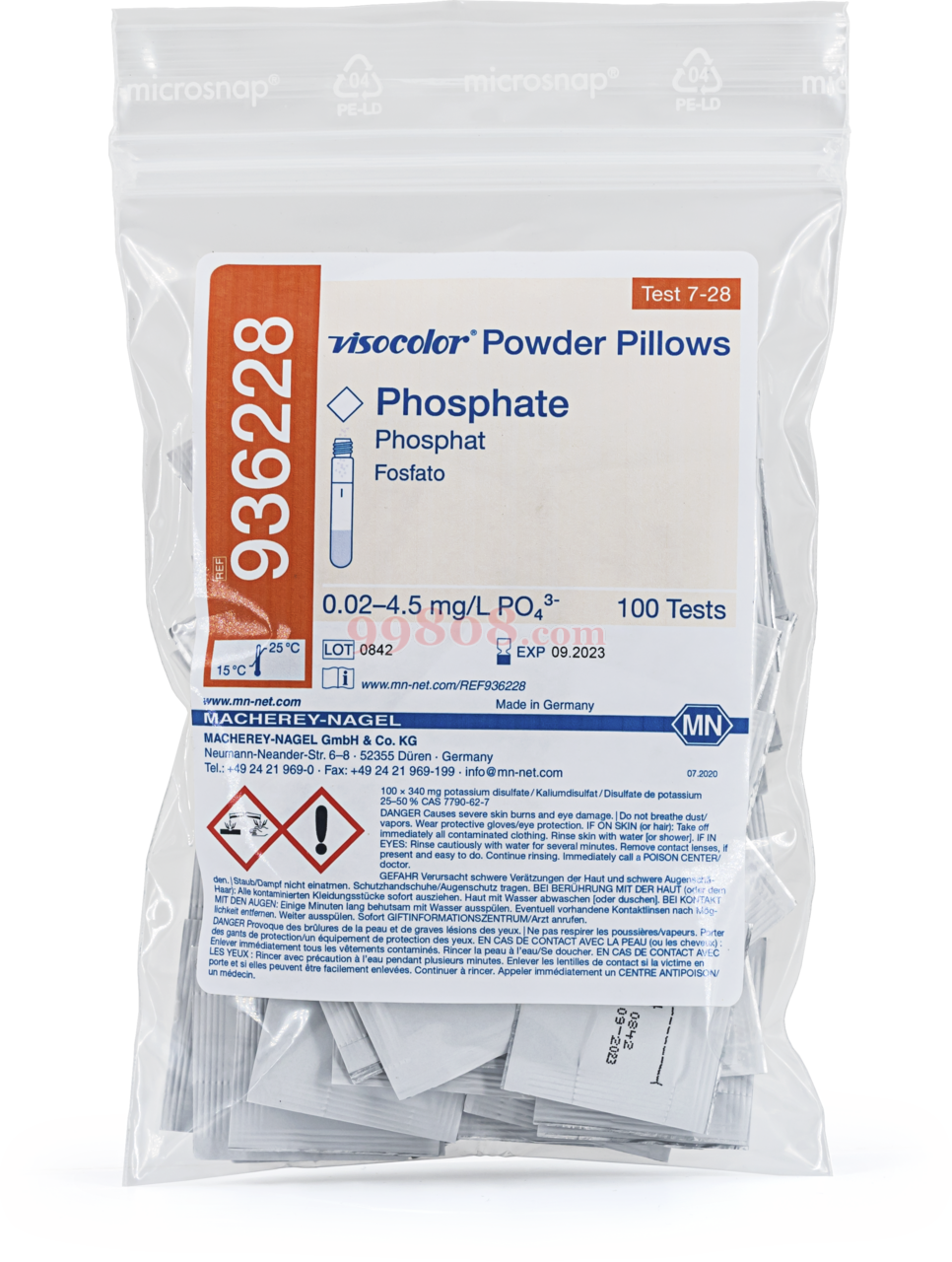 MN/德国 Reagents VISOCOLOR Powder Pillows Phosphate, photometric test ...