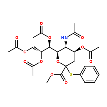 RHAWN/罗恩 (1S,2R)-1-((2R,3R,4S)-3-乙酰氨基-4-乙酰氧基-6-(甲氧基羰基)-6-(苯硫基)四氢-2H-吡喃-2-基)丙烷-1,2,3-三乙酸三酯 95% ...