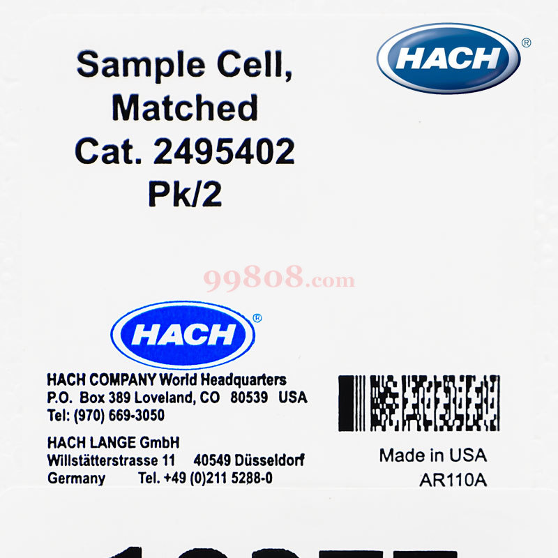 HACH/哈希 比色皿,HACH比色皿,2495402-实验室用品商城